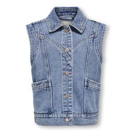 ONLY GIRLS Weste 'KOGKENNEDY' Mädchen Größe 134 blue denim