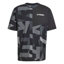 adidas terrex Funktionsshirt 'Multi Climacool Printed' Herren Größe M grau / hellgrau / schwarz