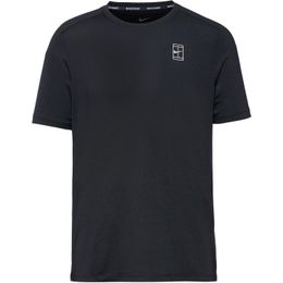 Nike Court Advantage Tennisshirt Herren - schwarz - Gr. XXL