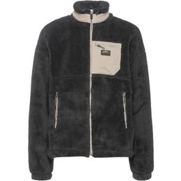 On Vacation Pastel Sherpa Kunstfelljacke - schwarz - Gr. L - Polyester/Wolle
