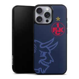DeinDesign iPhone 16 Pro Max Handy Slim Case extra d&uuml;nn Silikon Handyh&uuml;lle schwarz H&uuml;lle Logo 1. Fc Kaiserslautern 1. Fck Silikon Slim Case