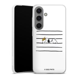 DeinDesign Galaxy S25 Handy Slim Case Silikon Handyh&uuml;lle transparent H&uuml;lle extra d&uuml;nn Snoopy Dog Peanuts Silikon Slim Case