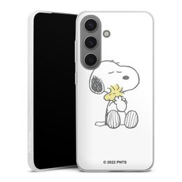 DeinDesign Galaxy S25 Handy Slim Case Silikon Handyh&uuml;lle transparent H&uuml;lle extra d&uuml;nn Snoopy Love Peanuts Silikon Slim Case