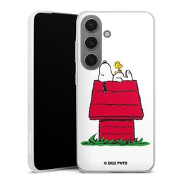 DeinDesign Galaxy S25 Handy Slim Case Silikon Handyh&uuml;lle transparent H&uuml;lle extra d&uuml;nn Snoopy Peanuts Official Licensed Product Silikon Slim Case
