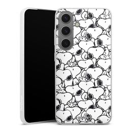 DeinDesign Galaxy S25 Handy Slim Case Silikon Handyh&uuml;lle transparent H&uuml;lle extra d&uuml;nn Peanuts Snoopy Muster Silikon Slim Case