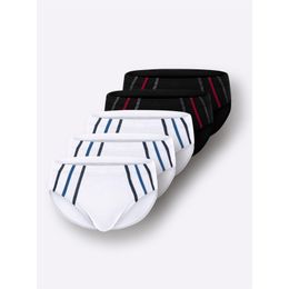 KINGsCLUB Herren Slip, 3x wei&szlig; + 2x schwarz, Gr&ouml;&szlig;e 6
