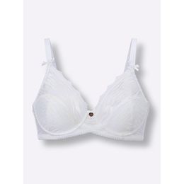 w&auml;schepur w&auml;schepur Damen B&uuml;gel-BH mit Spitze am Cup, wei&szlig;, Gr&ouml;&szlig;e 80B