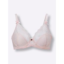 w&auml;schepur w&auml;schepur Damen B&uuml;gel-BH mit Spitze am Cup, hellros&eacute;, Gr&ouml;&szlig;e 95B