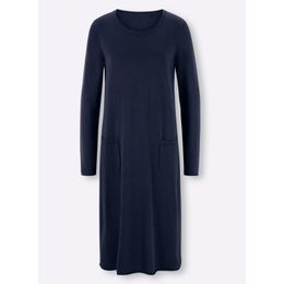 Heine Witt Damen Strickkleid im Viskose-Baumwoll-Mix, marine, Gr&ouml;&szlig;e 50
