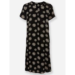 WITT Damen Druckkleid mit Nahttaschen, schwarz-sesam-bedruckt, Gr&ouml;&szlig;e 38