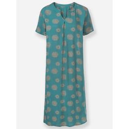 WITT Damen Druckkleid mit Nahttaschen, ozean-sesam-bedruckt, Gr&ouml;&szlig;e 38