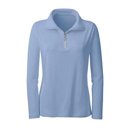 WITT Damen Langarmshirt mit Schneeflocken-Anh&auml;nger, bleu, Gr&ouml;&szlig;e 52