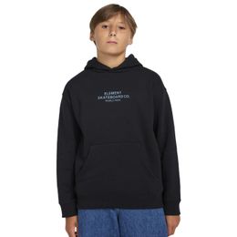 Hoodie Element "Skateboard", Kinder, Gr. 10(140-148cm), flint schwarz, [Hauptstoff] 40% Polyester, 30% Baumwolle, 30% recycelte Baumwolle, Sweatshirts