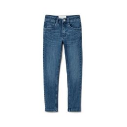 Tchibo Kinder-High-Waist-Jeans – Fit »Lotta« - Dunkelblau - Kinder - Gr.: 140