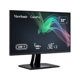 Viewsonic VP3256-4K, LED-Monitor 80 cm (31.5 Zoll), schwarz (matt), UltraHD/4K, IPS, USB-C, USB-Hub, Pantone validiert