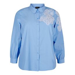 ZIZZI Bluse 'CAJALICA' Damen Gr&ouml;&szlig;e XXXL/4XL blau
