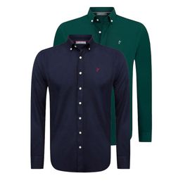 Jacey Quinn Business Shirt male Blue, Green size XXL