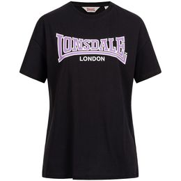 Lonsdale T-Shirt 'Ousdale' Damen Gr&ouml;&szlig;e M lavendel / schwarz / wei&szlig;