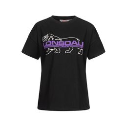 Lonsdale T-Shirt Damen Gr&ouml;&szlig;e S dunkellila / schwarz / wei&szlig;