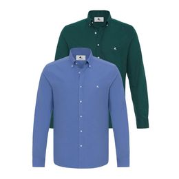 Daniel Hills Hemd Herren Gr&ouml;&szlig;e XXL blau / dunkelgr&uuml;n / wei&szlig;