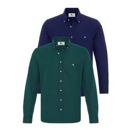 Daniel Hills Hemd Herren Gr&ouml;&szlig;e XXXL dunkelblau / dunkelgr&uuml;n / wei&szlig;