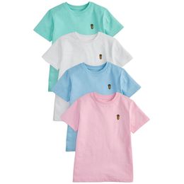 next T-Shirt Jungen Gr&ouml;&szlig;e 134 himmelblau / hellgr&uuml;n / rosa / wei&szlig;