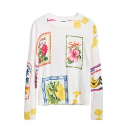 Desigual Sweater 'Postcard' female White size XS