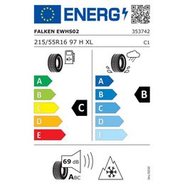 FALKEN - REIFEN [Falken] 215/55R16 97H EUROWINTER HS02 Winterreifen 353742