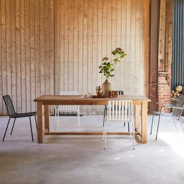 Tikamoon Gartentisch Teresa aus massivem, recyceltem Teakholz 200 cm