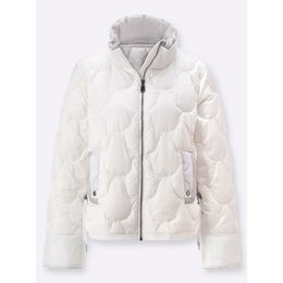 WITT Damen Leichtdaunenjacke mit hochwertiger F&uuml;llung, wei&szlig;-steingrau, Gr&ouml;&szlig;e 38