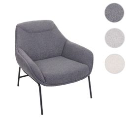 Mendler Lounge-Sessel HWC-J77, Cocktailsessel Sessel, Boucl&eacute; Stoff Metall ~ Variantenangebot 83077