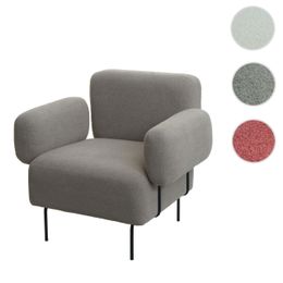 Mendler Lounge-Sessel HWC-L83, Cocktailsessel Polstersessel Sessel, Stoff/Textil Metall ~ Variantenangebot 101742