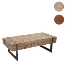 Mendler Couchtisch HWC-A15a, Wohnzimmertisch, Tanne Holz rustikal massiv MVG-zertifiziert 40x120x60cm ~ Vari 56898