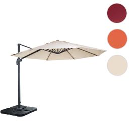Mendler Gastronomie-Ampelschirm HWC-A96, Sonnenschirm, rund Ř 3m Polyester Alu/Stahl 23kg ~ Variantenangebot 138535+31831+122472