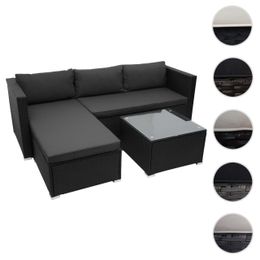 Mendler Poly-Rattan Garnitur HWC-F57, Balkon-/Garten-/Lounge-Set Sofa Sitzgruppe ~ Variantenangebot 69830+69831
