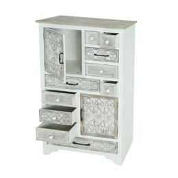 Mendler Apotheker Kommode HWC-J48, Schrank Schubladenkommode, Holz Schubladen, Shabby-Look Vintage 150x81x40 80843