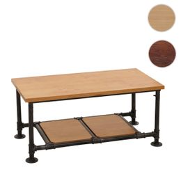 Mendler Couchtisch HWC-N27, Wohnzimmertisch Tisch Sofatisch Beistelltisch, Industrial Massiv-Holz Metall 48x 106029