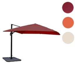 Mendler Ampelschirm HWC-A96, Gastronomie Sonnenschirm, 3x3m (Ř4,24m) Polyester/Alu 23kg ~ Variantenangebot 130671+31831+122472