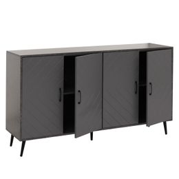 Mendler Sideboard HWC-N89, Kommode Schrank Highboard Anrichte, Fischgr&auml;tenmuster Melamin Holz, 88x150x40cm ~ 109690