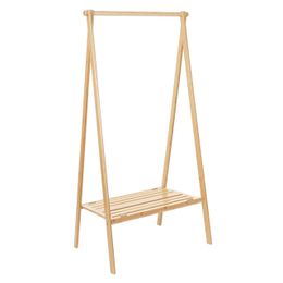 Mendler Standgarderobe HWC-B82, Kleiderst&auml;nder Garderobe Garderobenst&auml;nder, Bambus klappbar 150x84x57cm ~ Va 60730