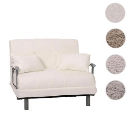Mendler Schlafsessel HWC-K29, Klappsessel Schlafsofa G&auml;stebett, Liegefl&auml;che 190x100cm, Stoff Boucl&eacute; (500g/m˛ 108695