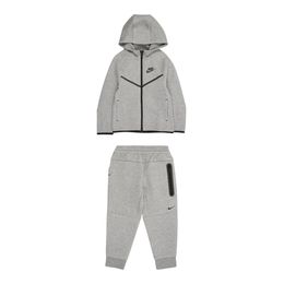 Nike Sportswear Jogginganzug 'TECH FLEECE' Jungen Gr&ouml;&szlig;e 110 graumeliert / schwarz