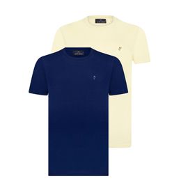Jacey Quinn Shirt Herren Gr&ouml;&szlig;e M creme / blau