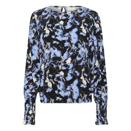 Kaffe Bluse 'KALura' Damen Gr&ouml;&szlig;e L himmelblau / hellgrau / schwarz