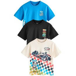 next T-Shirt Jungen Gr&ouml;&szlig;e 98 blau / marine / grasgr&uuml;n / rot / schwarz / wollwei&szlig;