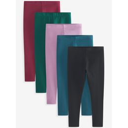 next Leggings M&auml;dchen Gr&ouml;&szlig;e 98 petrol / tanne / cranberry / schwarz