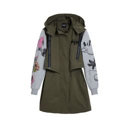 Desigual &Uuml;bergangsparka Damen Gr&ouml;&szlig;e XL hellgrau / khaki / mischfarben