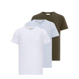Anou Anou T-Shirt Herren Gr&ouml;&szlig;e S hellblau / khaki / wei&szlig;