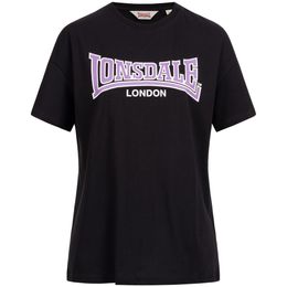 Lonsdale T-Shirt 'Ousdale' Damen Gr&ouml;&szlig;e M lavendel / schwarz / wei&szlig;