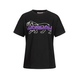 Lonsdale T-Shirt Damen Gr&ouml;&szlig;e S dunkellila / schwarz / wei&szlig;